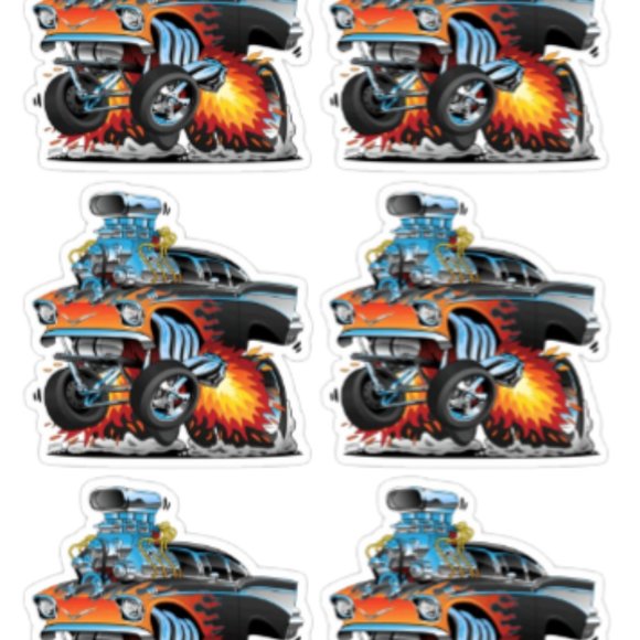 Design | Hot Rod Laminated Vinyl Stickers 5 | Poshmark